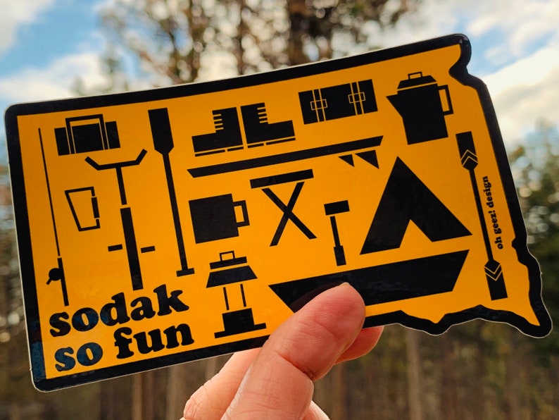 Sodak so Fun Sticker by Oh Geez Design South Dakota so Fun | Etsy