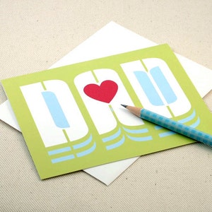 Fathers Day Card - I Love You Dad - Dad Birthday Card by Oh Geez Design ...