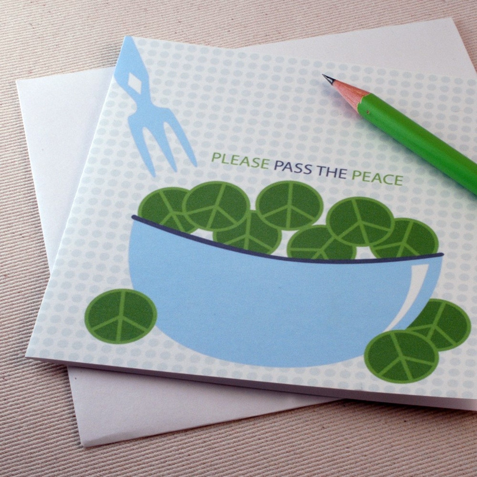 Pass the Peace Greeting Card by Oh Geez Design - Etsy