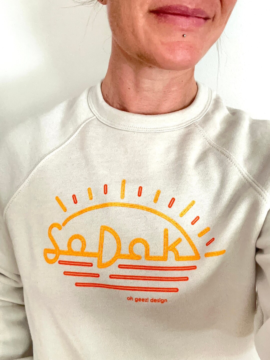 Sodak Neon Sun Crew Sweatshirt by Oh Geez! Design - South Dakota ...