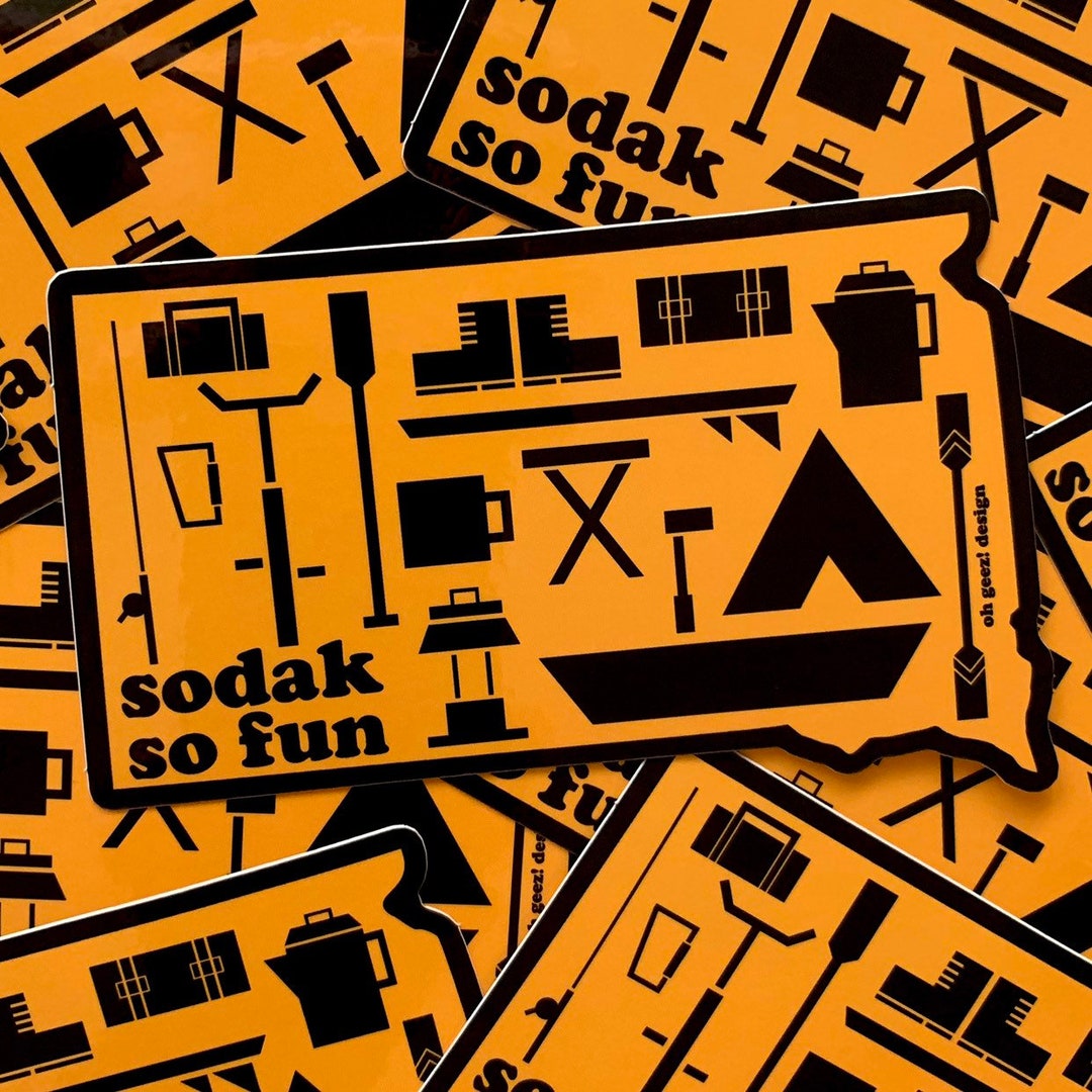 Sodak so Fun Sticker by Oh Geez! Design - South Dakota so Fun Outdoor ...