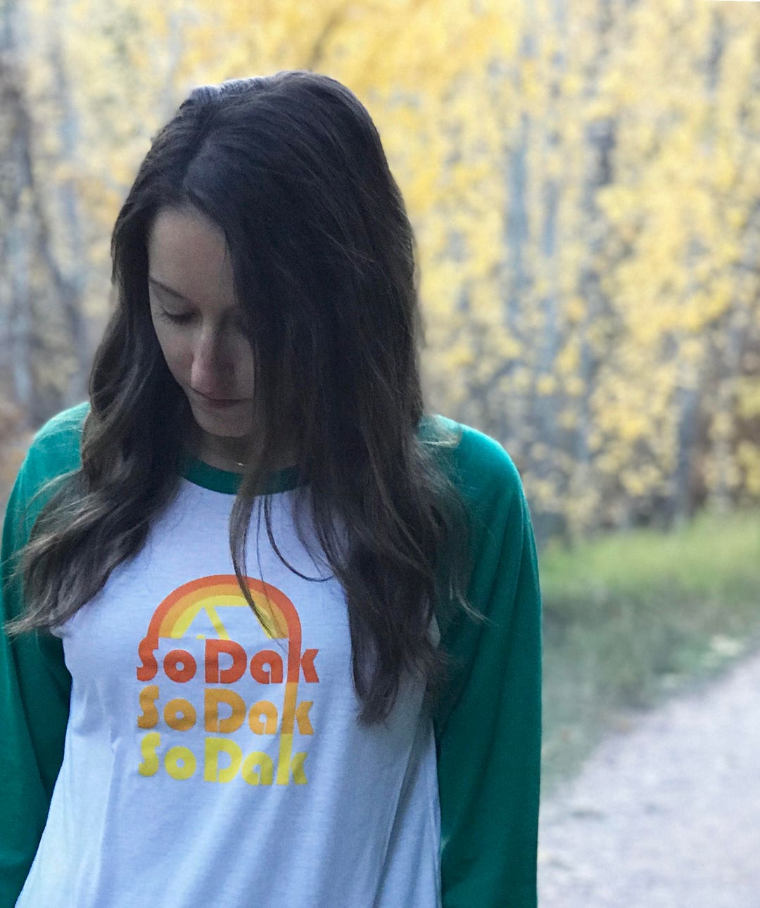 Sodak Retro Camping Raglan Tee - Unisex Green & White Baseball Shirt - Etsy