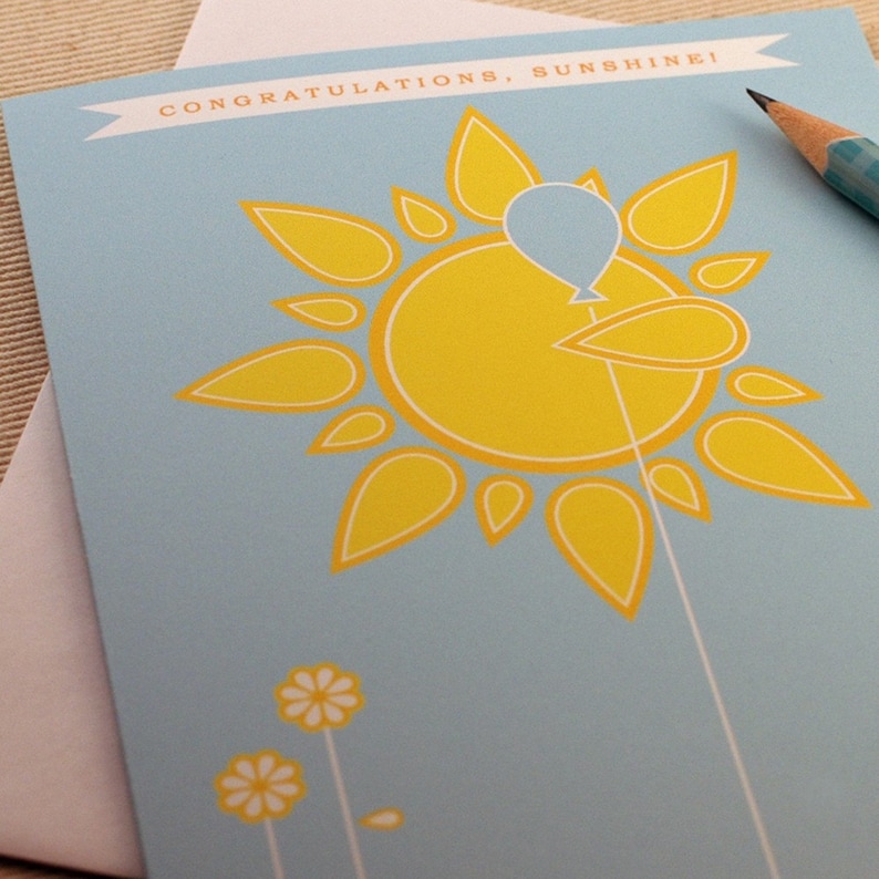 Congratulations Card - Congratulations Sunshine by Oh Geez Design - Etsy