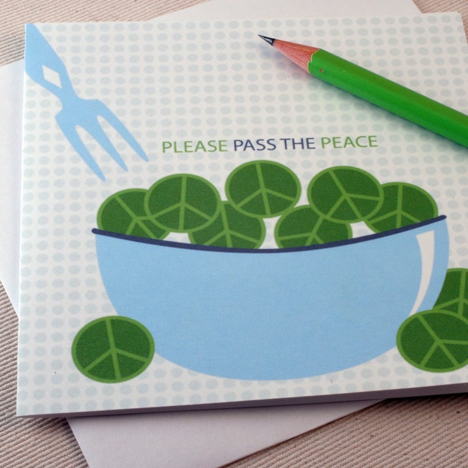 Pass the Peace Greeting Card by Oh Geez Design - Etsy