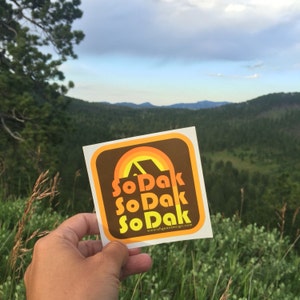 Sodak Sticker - South Dakota Decal -so Dak Retro Sticker - South Dakota ...