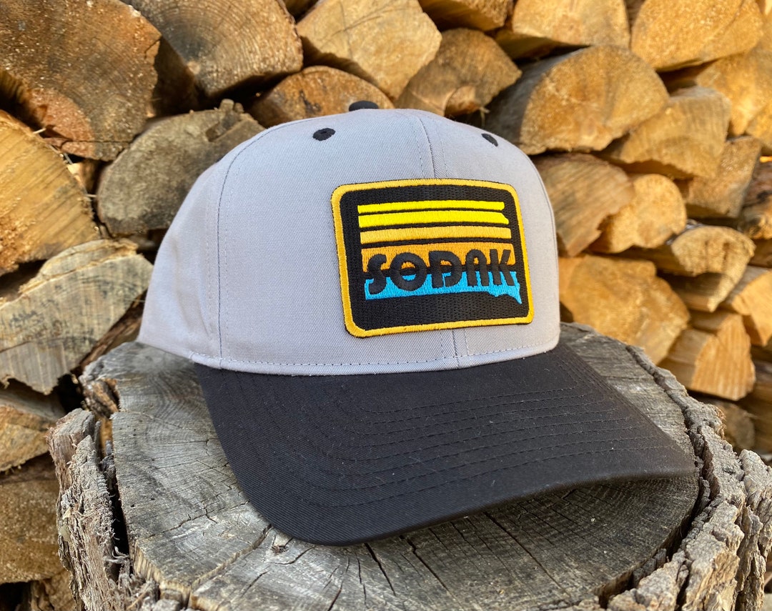 Sodak Sunset Gray Black Snapback Cap - South Dakota Sunset Patch Twill ...