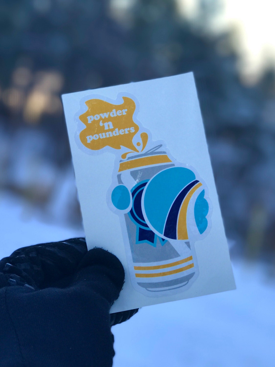 Powder N' Pounders Sticker Retro Sticker Beer Vinyl | Etsy