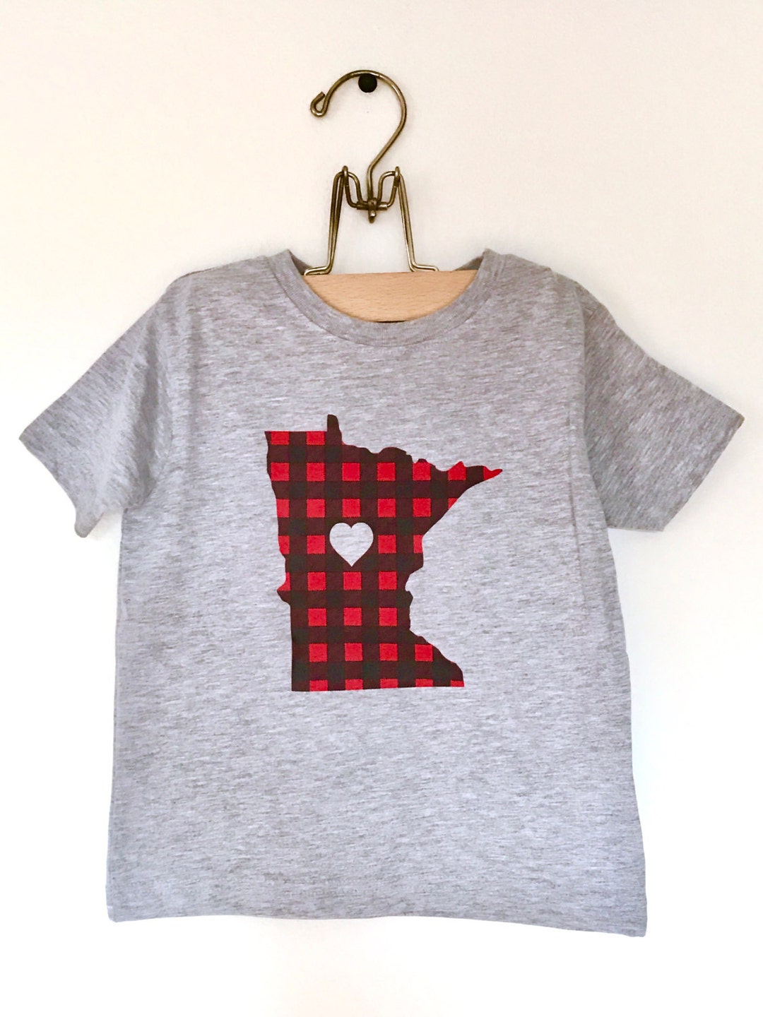Minnesota Flannel Kids T-shirt - Minnesota Love Flannel Tee- Screen ...