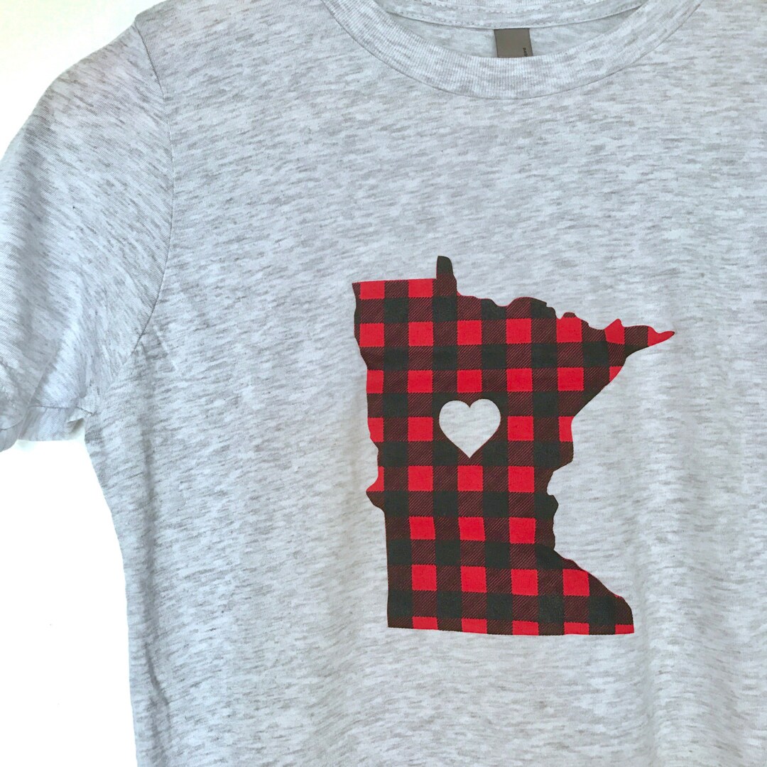 Minnesota Flannel Kids T-shirt Minnesota Love Flannel Tee - Etsy
