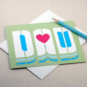 Fathers Day Card - I Love You Dad Greeting Card by Oh Geez Design - Etsy
