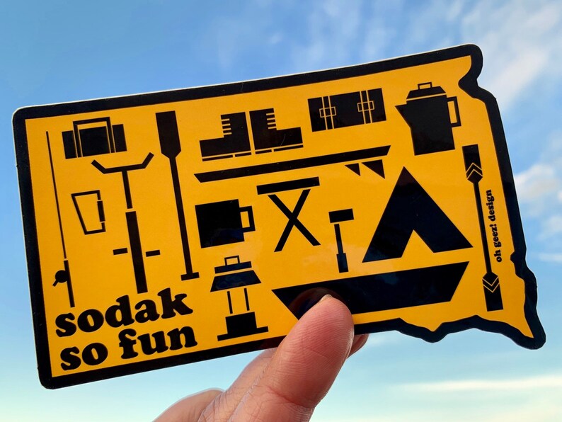 Sodak so Fun Sticker by Oh Geez Design South Dakota so Fun | Etsy