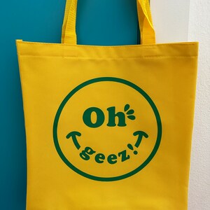 Oh Geez! Design Smiley Tote Bag - Smiley Face Tote - Oh Geez! Smiley ...