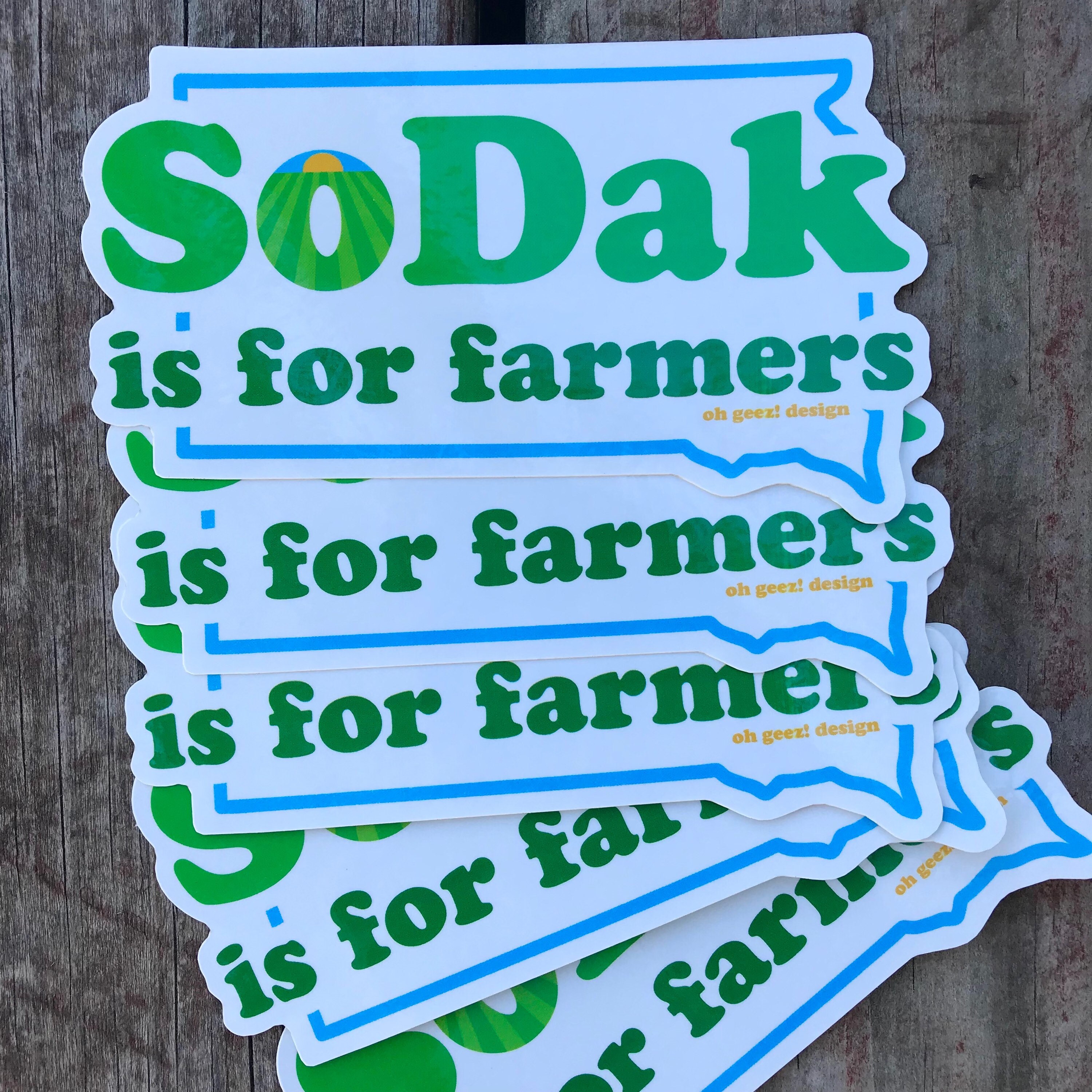 South Dakota Sticker SoDak is for Farmers Sticker Retro | Etsy