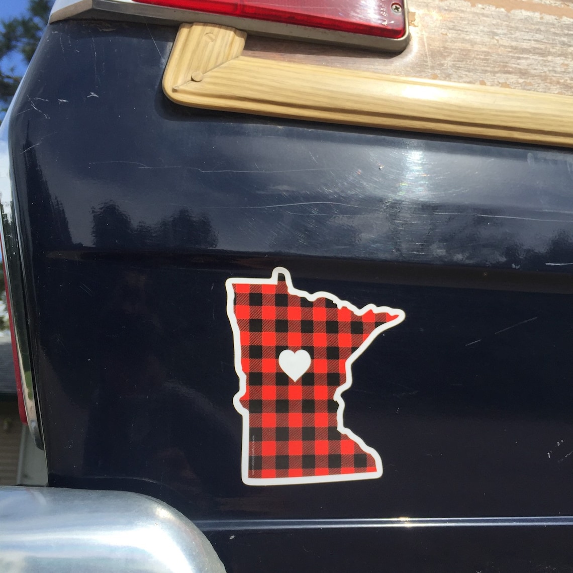 Minnesota Love Sticker Minnesota Flannel Bumper Sticker - Etsy