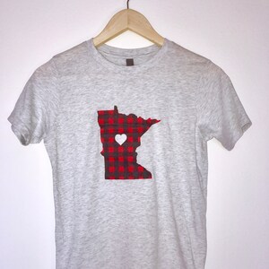 Minnesota Flannel Kids T-shirt - Minnesota Love Flannel Tee- Screen ...