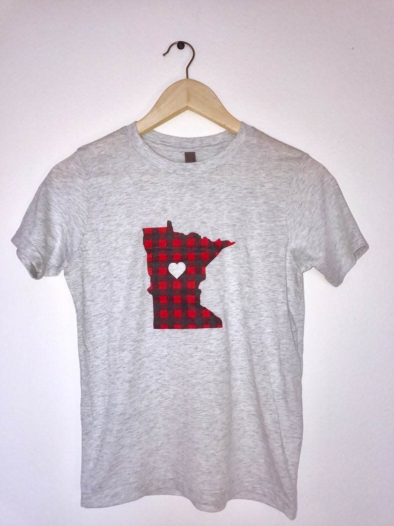 Minnesota Flannel Kids T-shirt Minnesota Love Flannel Tee - Etsy