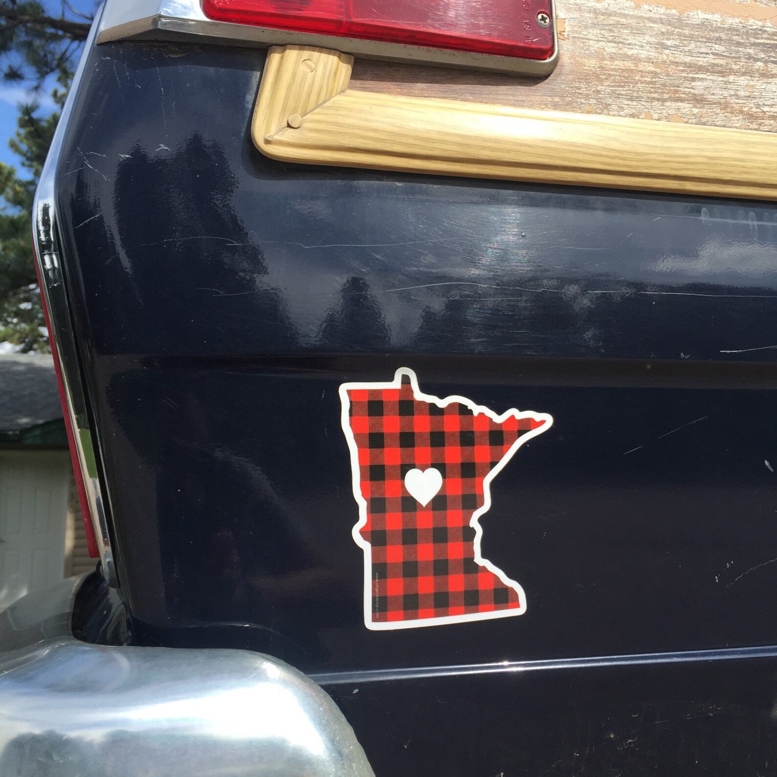 Minnesota Love Sticker Minnesota Flannel Bumper Sticker - Etsy