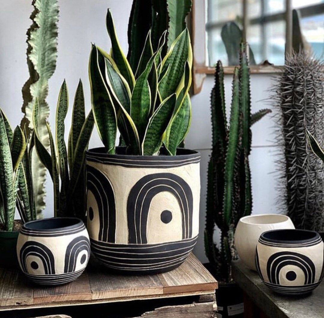 Extra Large Ceramic Planter in Mati Design - Etsy