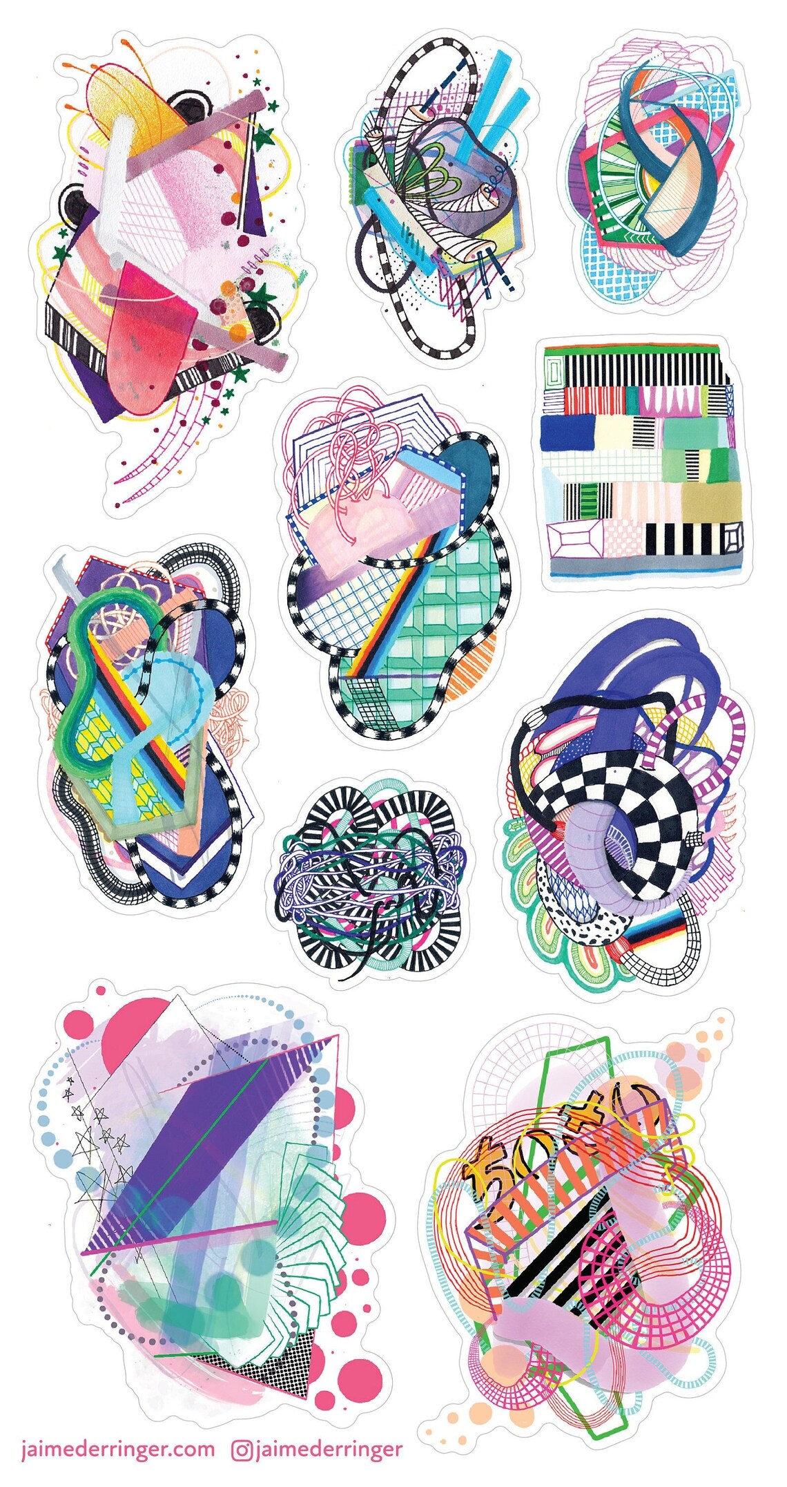 Stickers - Jaime Derringer Sticker Sheet - Etsy