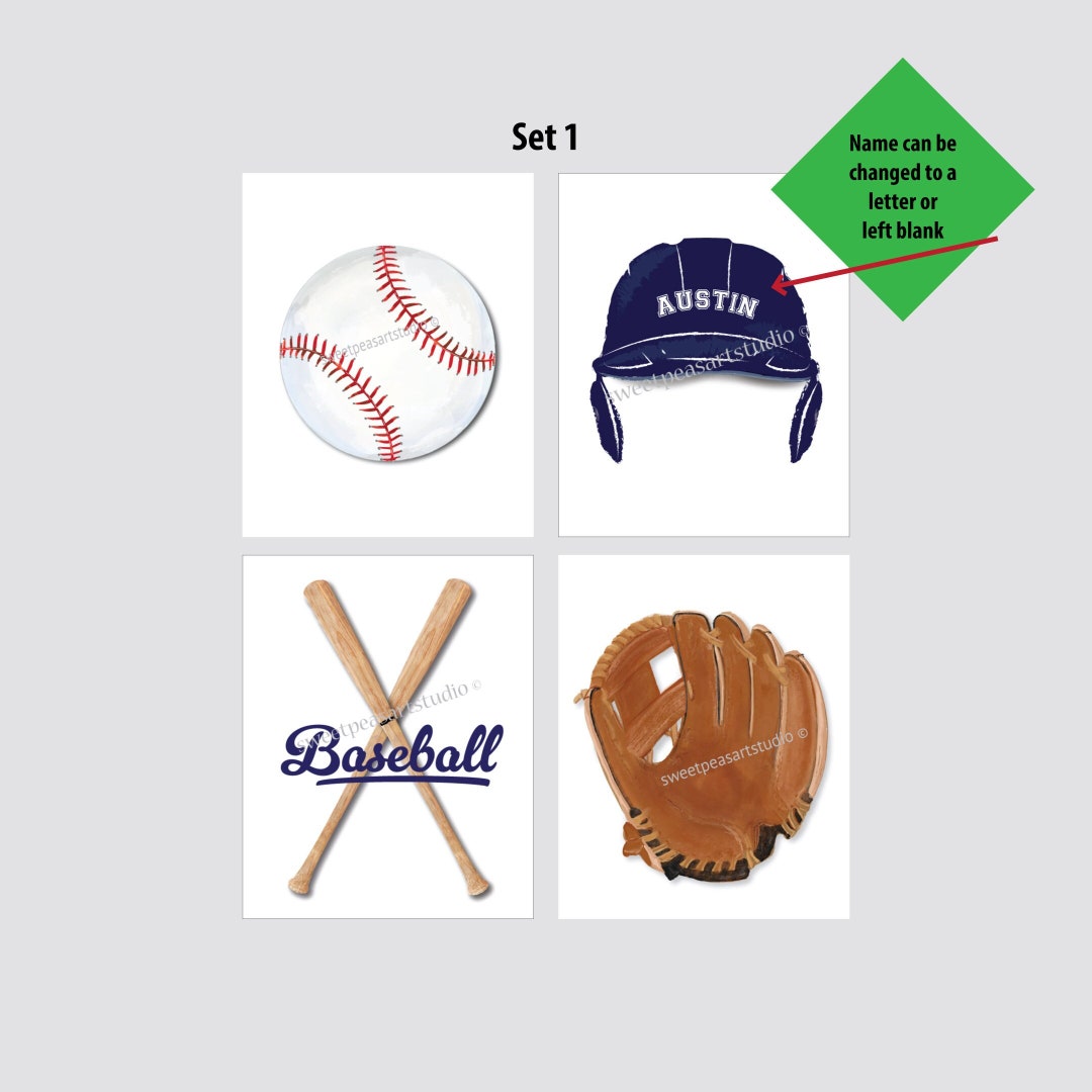 Baseball Art Prints, Personalized Sports Decor - Etsy