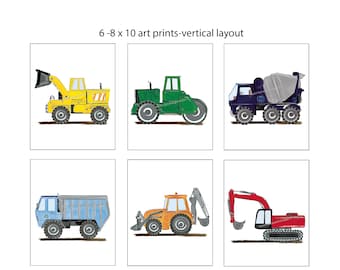 Construction Truck Wall Decor Construction Art Prints for - Etsy