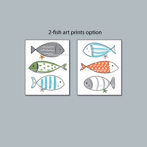 Fish Bathroom Wall Art Prints, Bathroom Rules Decor for Children's ...