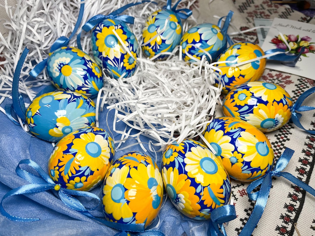 READY TO SHIP, Handmade Traditional Ukrainian Easter Floral Egg, Hand ...