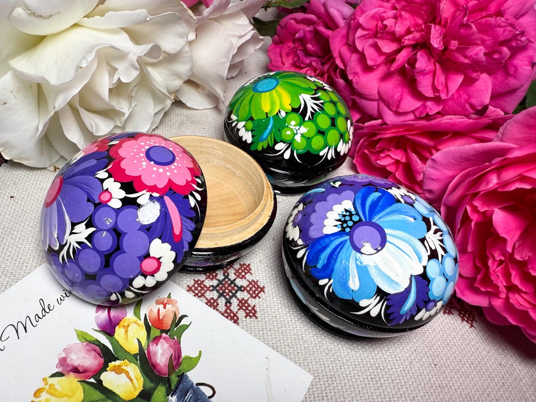 Hand Painted Wooden Jewelry Boxes, Handmade Floral Decorative Boxes ...