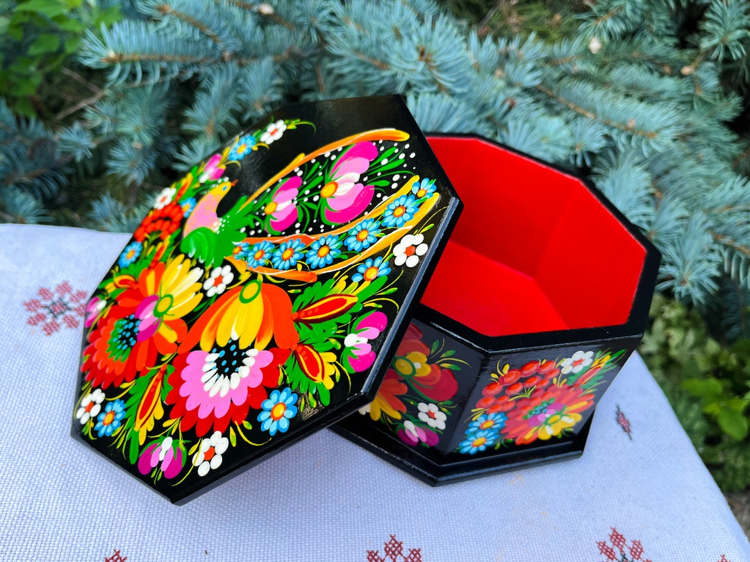Ukrainian Lacquer Box | Handmade Decorative Casket Box | Hand Painted ...