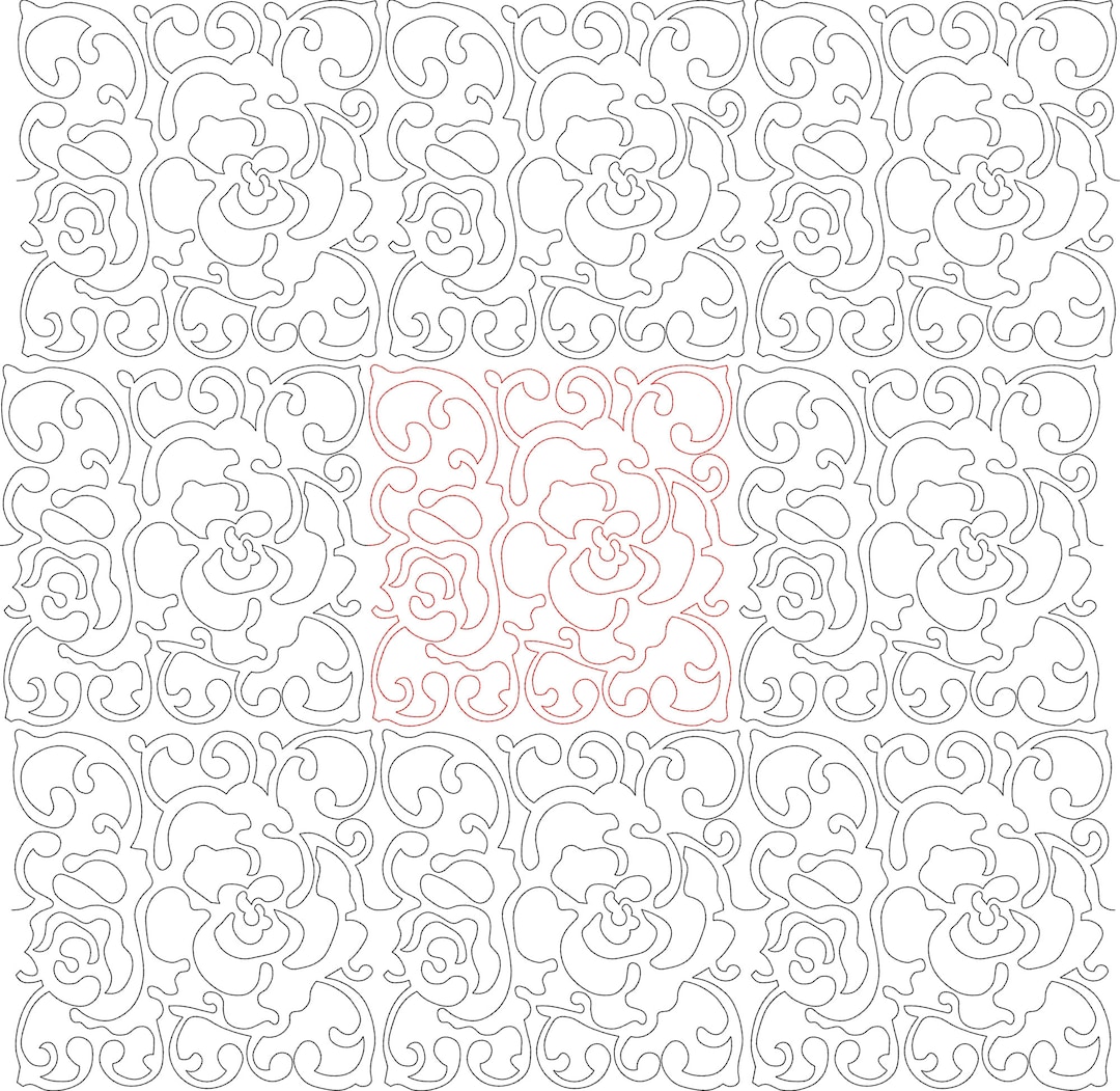 Digital Quilting Design for Longarm Quilting, Longarm Quilting Pattern ...