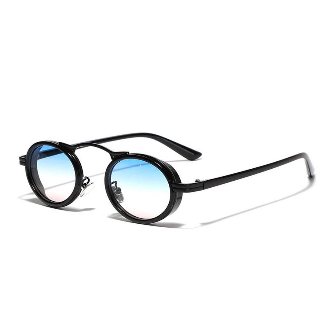 Retro Round Eyeglasses, Vintage 90s Glasses, Vintage Steampunk Flip ...