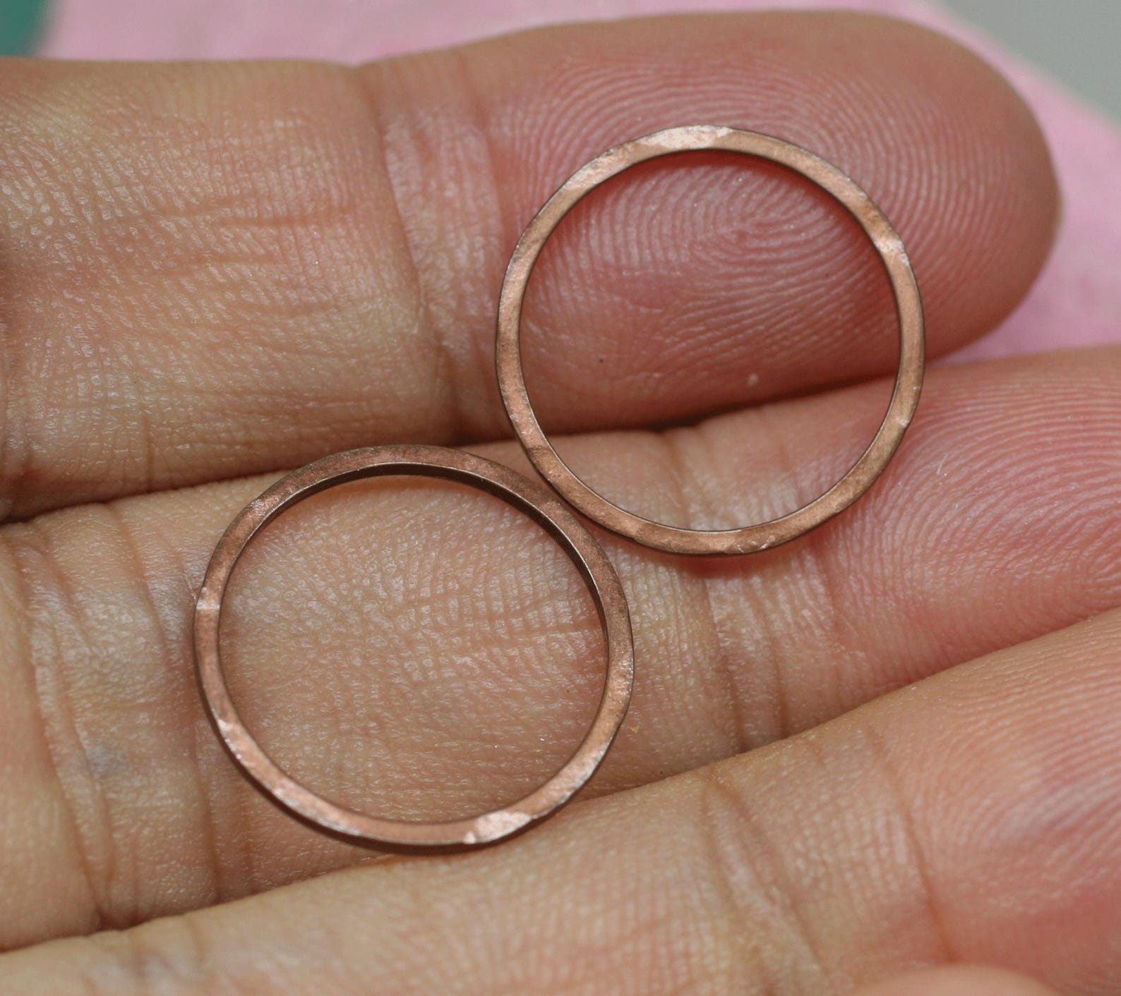 Hand Hammered Antique Copper O Ring, Jewelry Supplies (select Size) - Etsy
