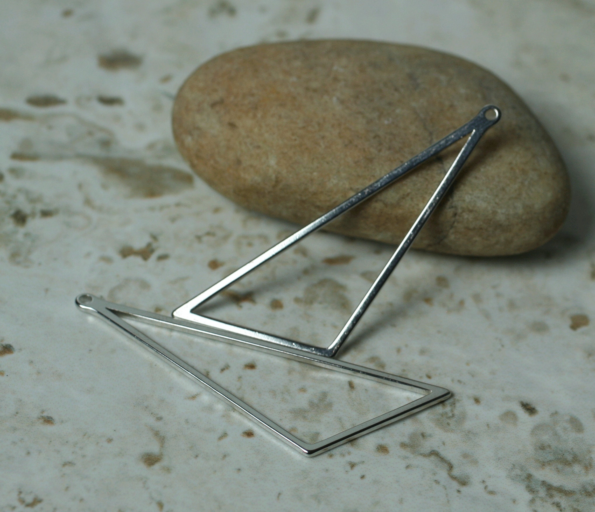 Triangle drop dangle charm size 48x14mm select your color and | Etsy