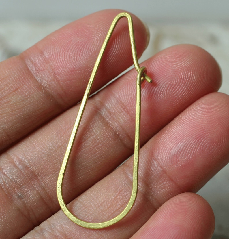 Handmade Elongated Drop Shape Hoops Size 45x12mm Select Your | Etsy