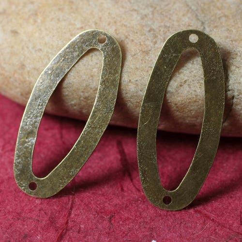 40pcs 30x15mm Medium Semi-circle Brass Frames Link Connectors | Etsy
