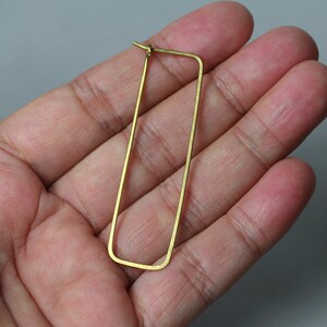 Handmade Hammered Rectangle Hoops, Size 55x15mm, Select Your Color and ...