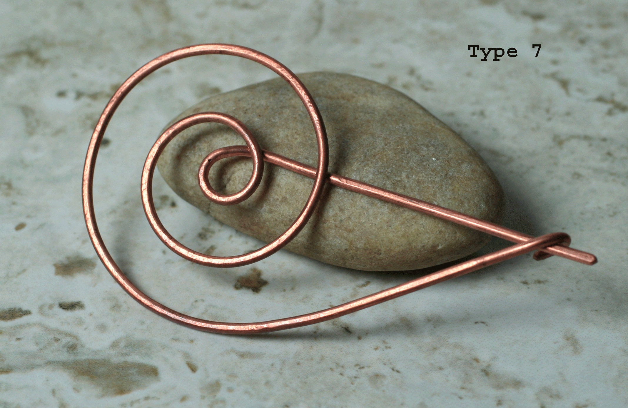 Handmade Solid Copper Hair Pin Shawl Pin Scarf Pins Select | Etsy