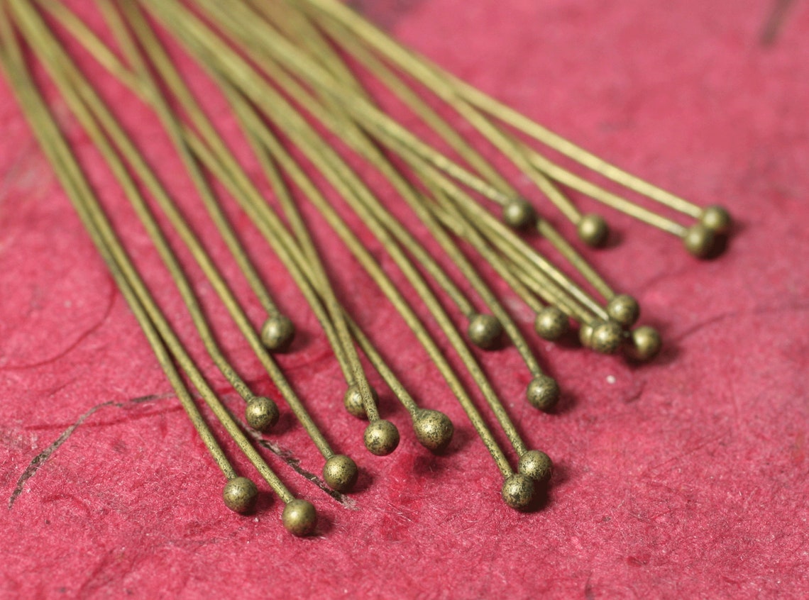 Ball 2mm Pin 60mm Long 22g Thick Select Your Color and - Etsy