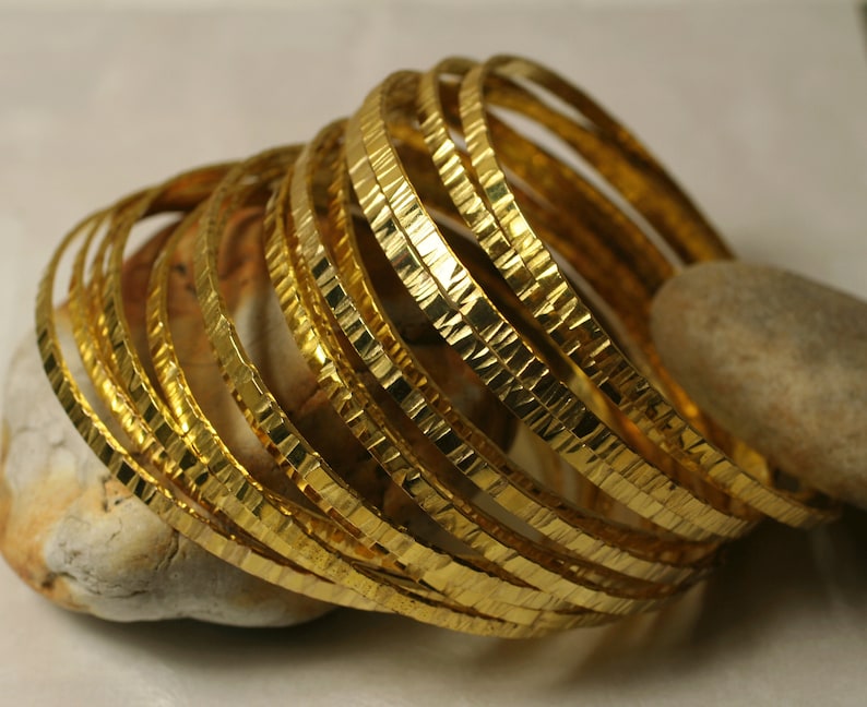 Stacking Bangles Set Bangle Bracelets Hammered Bangles | Etsy