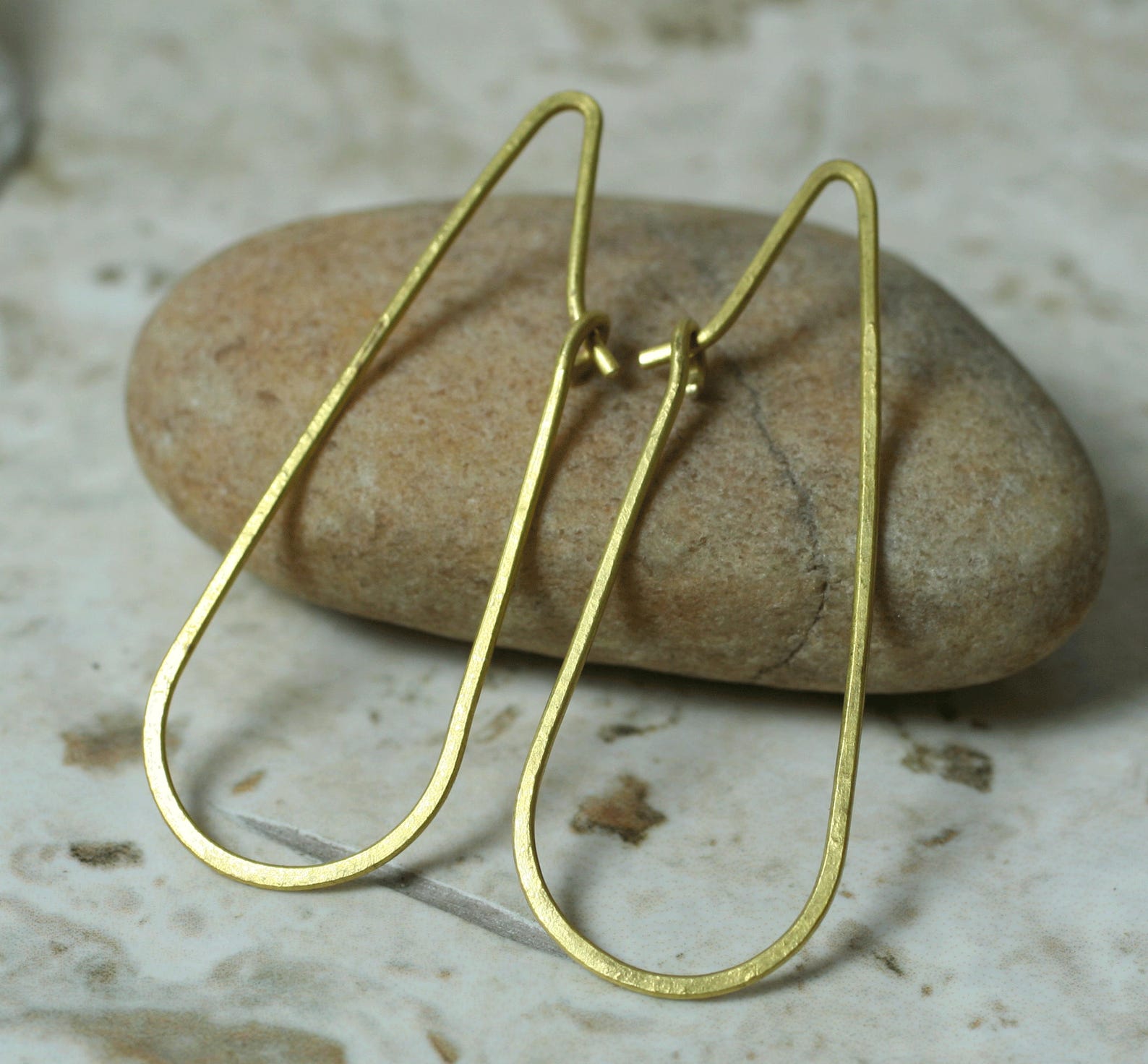 Handmade Elongated Drop Shape Hoops Size 45x12mm Select Your | Etsy