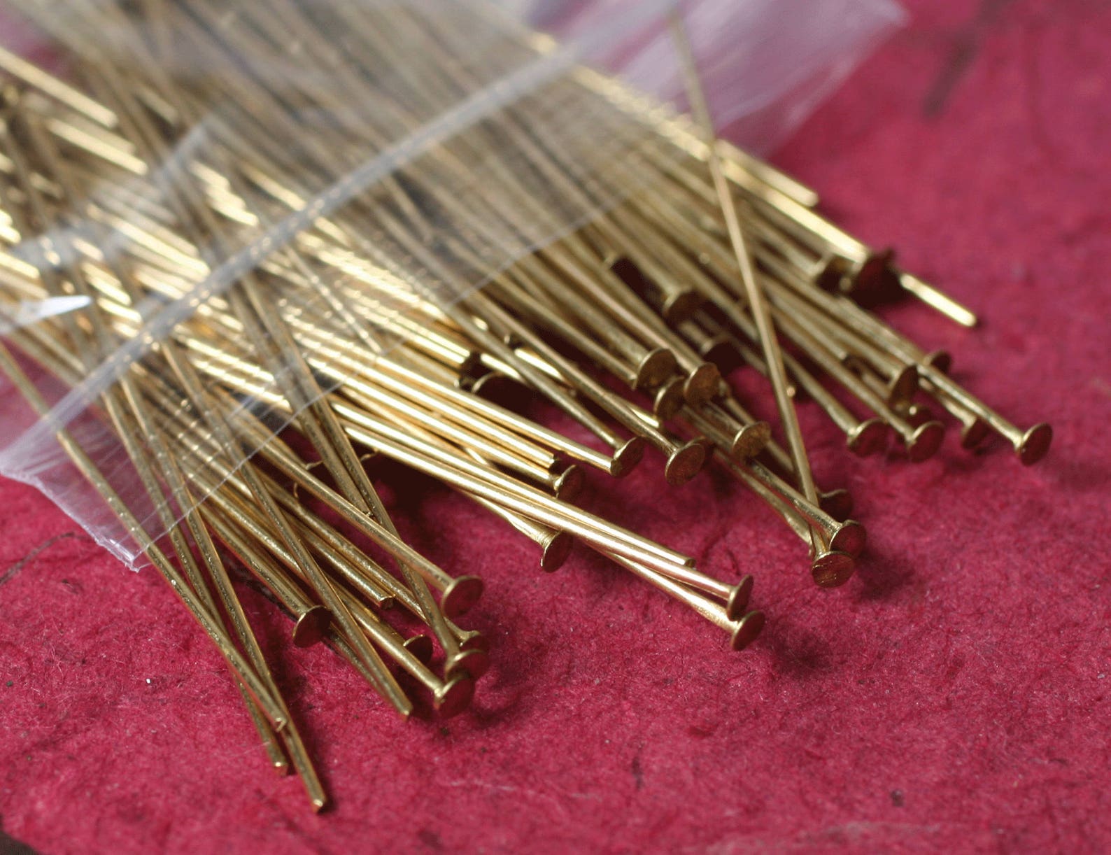 Head Pin 40mm Long 22g Thick Select Your Color and Quantity - Etsy