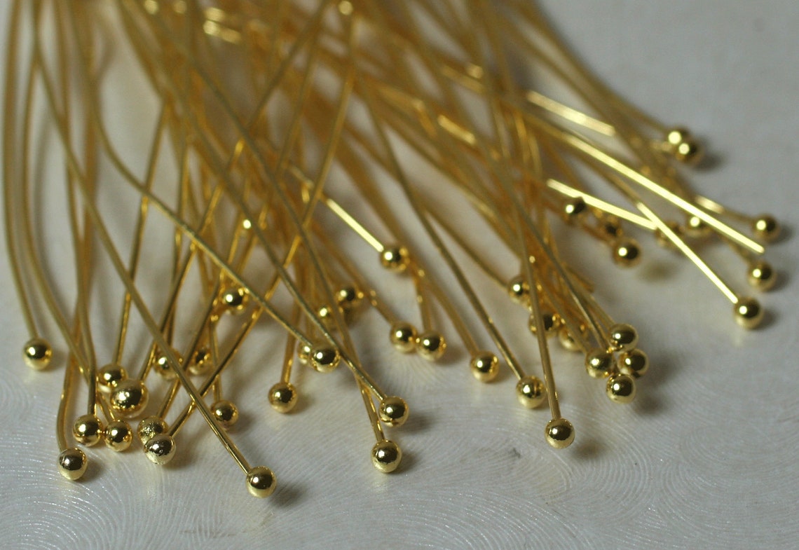 Ball 2mm Pin 60mm Long 22g Thick Select Your Color and - Etsy