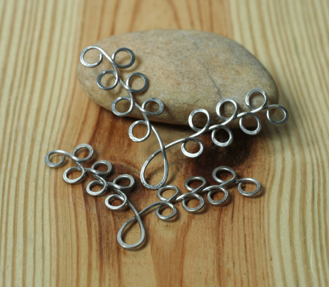 Handmade Hammered Leaf Dangle Connector Link Charm Select - Etsy