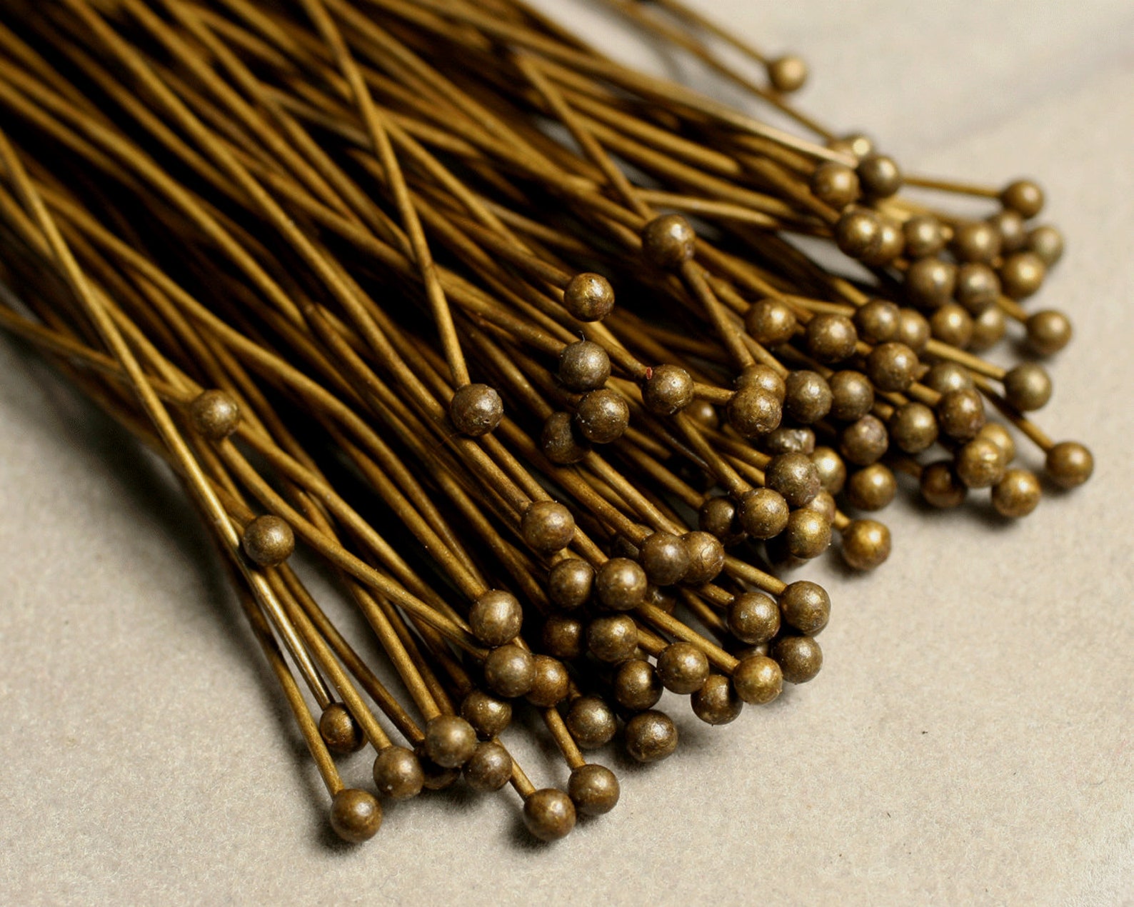 Antique brass pin select type length thickness and quantity | Etsy