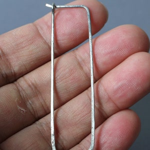 Handmade Hammered Rectangle Hoops, Size 55x15mm, Select Your Color and ...