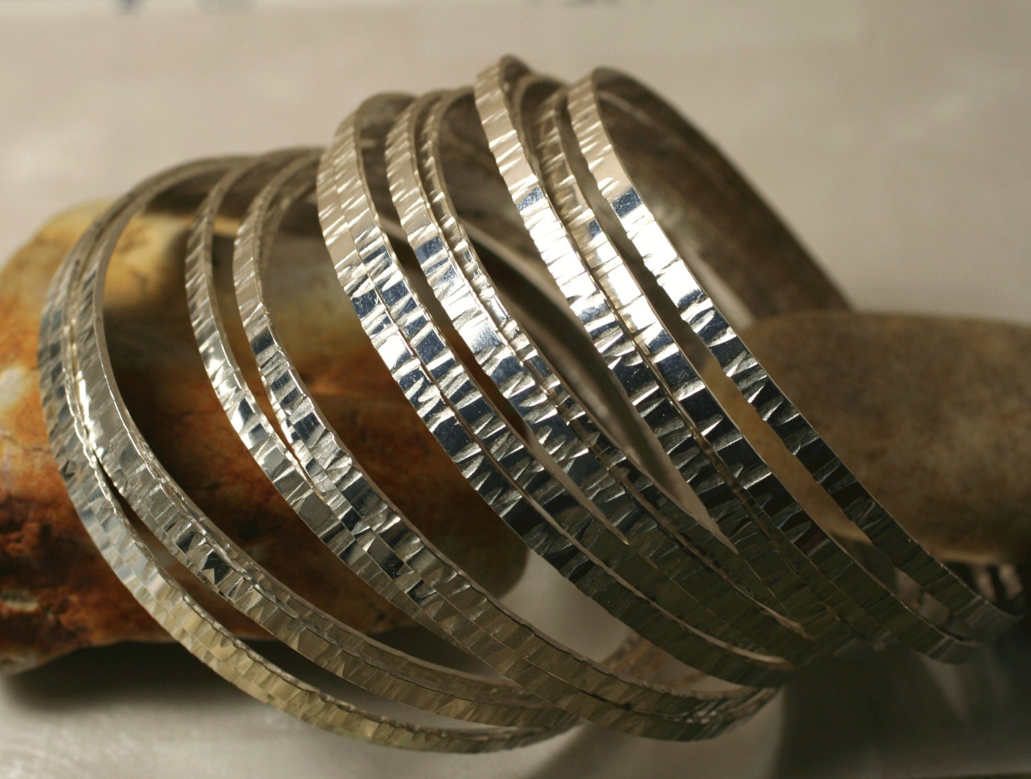 Stacking Bangles Set Bangle Bracelets Hammered Bangles - Etsy