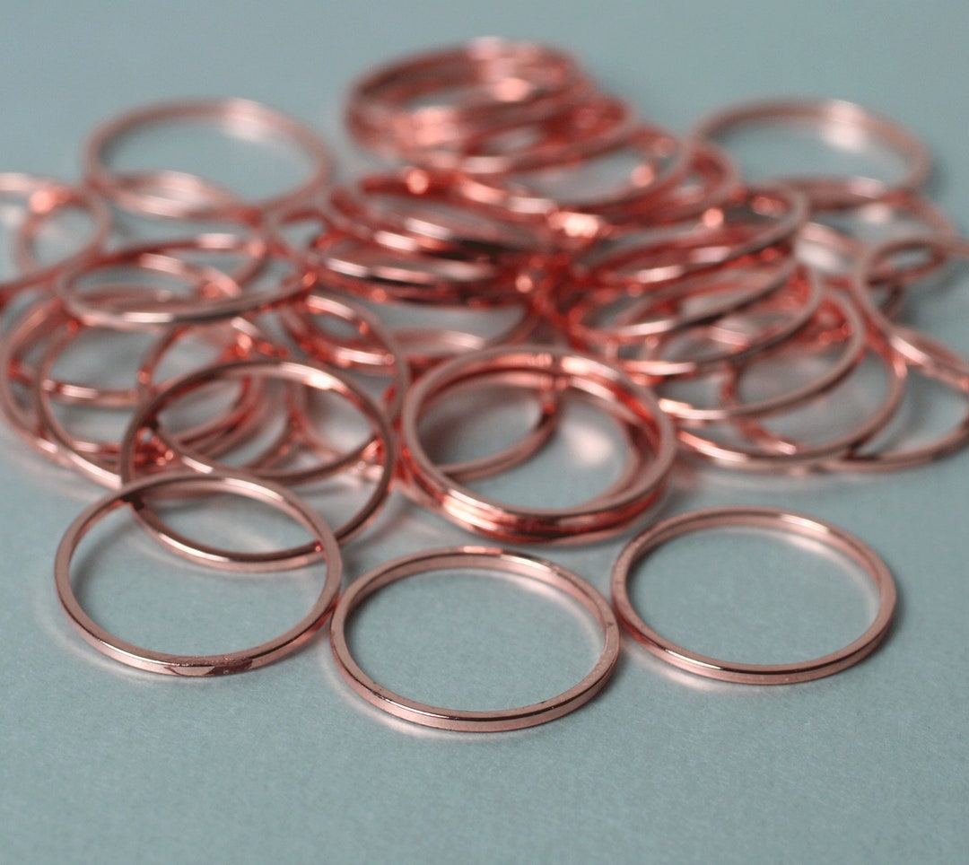Rose Gold Tone Circular Link O Ring Connector 18mm, 20mm, 30mm Outer ...