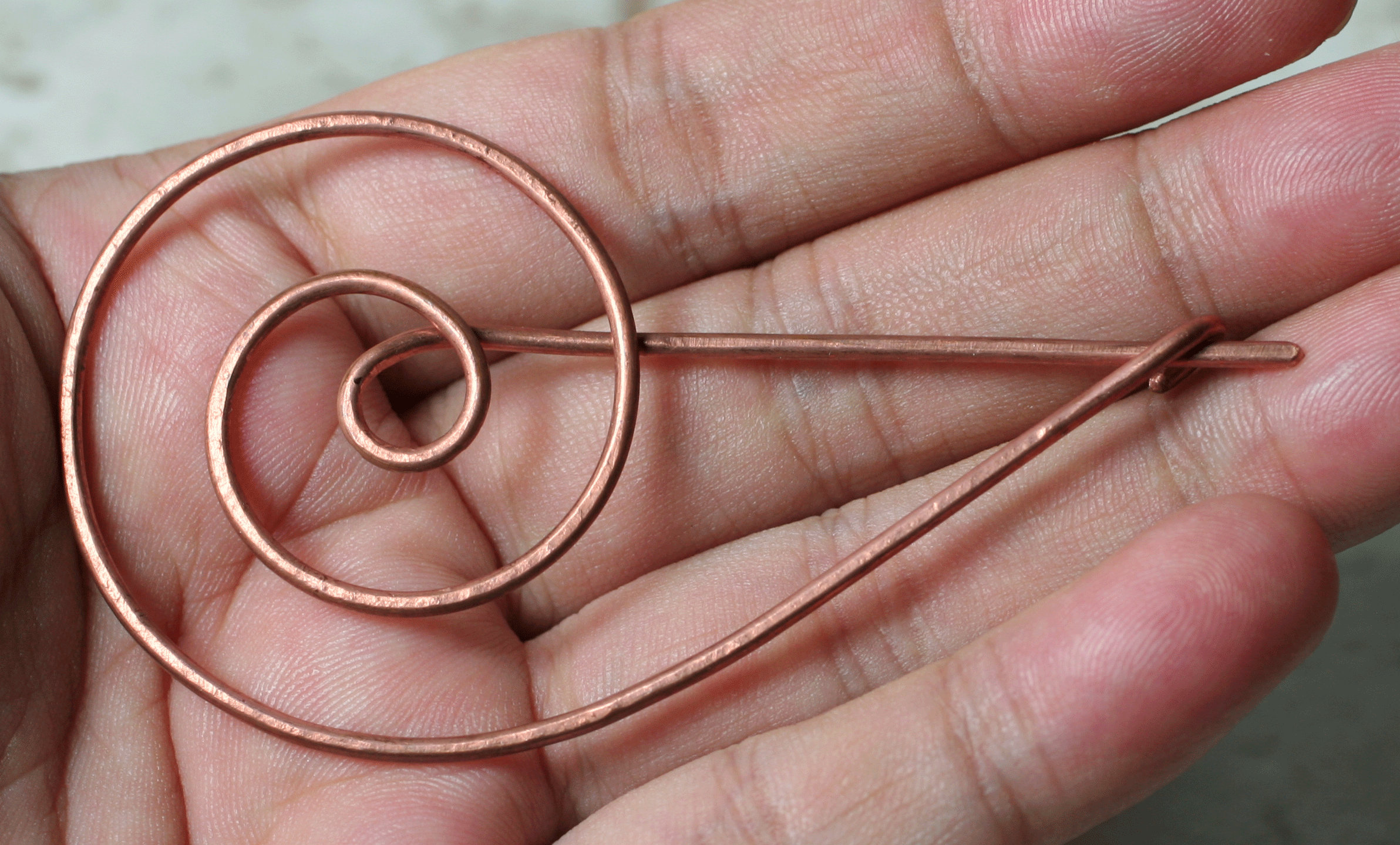 Handmade Solid Copper Hair Pin Shawl Pin Scarf Pins Select | Etsy