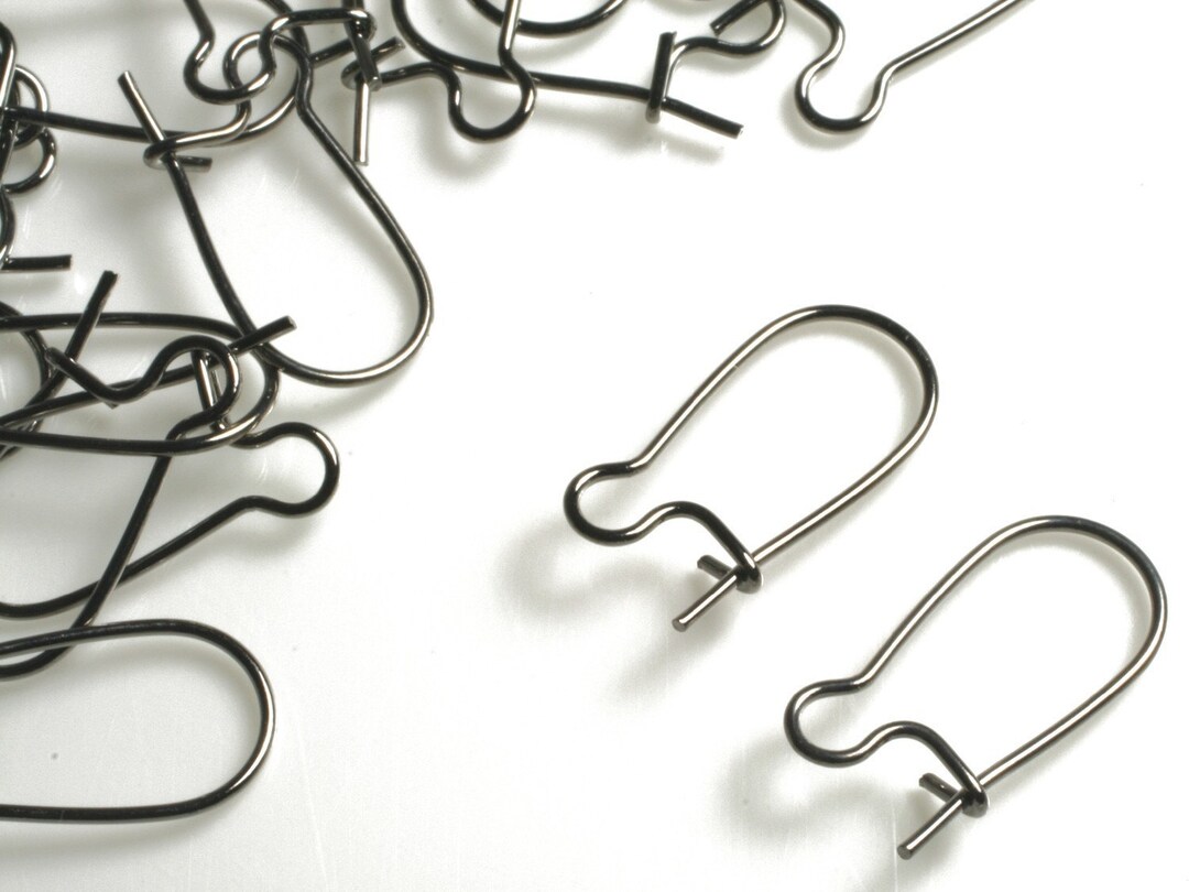 Gun Metal Kidney Earwire 18x8mm, Select Your Quantity (item ID ...