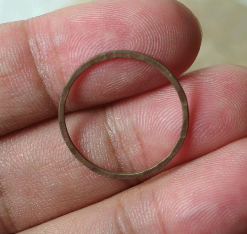 Hand Hammered Antique Copper O Ring, Jewelry Supplies (select Size) - Etsy